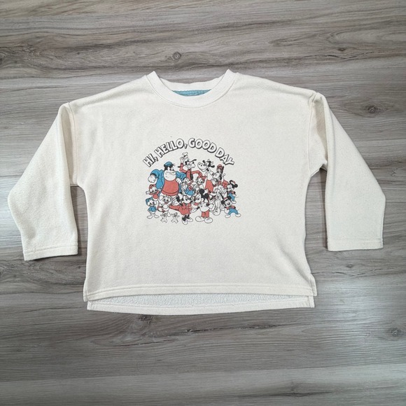 Disney | Tops | Vintage Disney Character Sweatshirt Cream Hi Hello Good ...